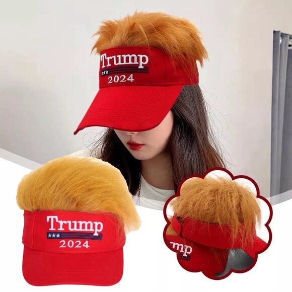 1to3 | Accessories | President Donald Trump 224 Red Trumpy Visor Hat ...